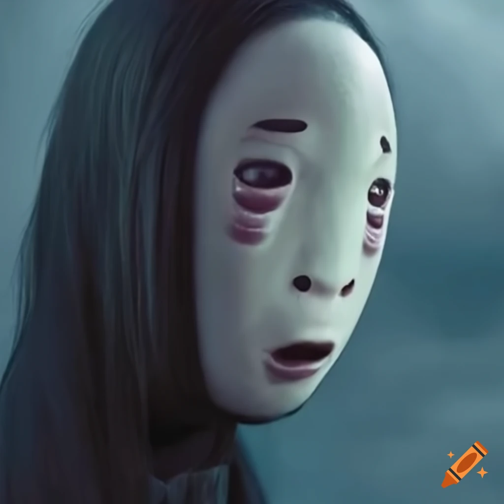No-face character from spirited away in live-action style