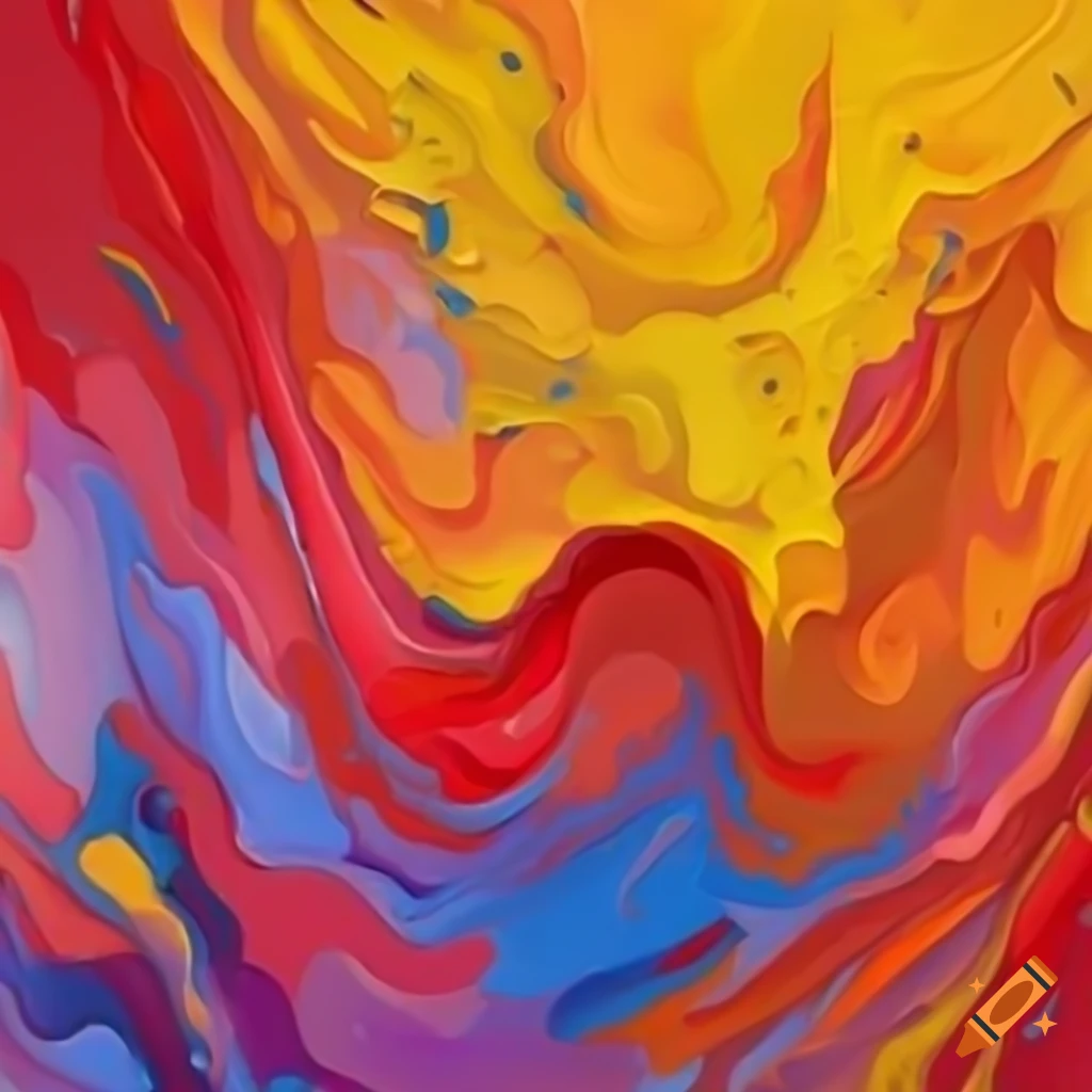 Abstract red, yellow, and blue background