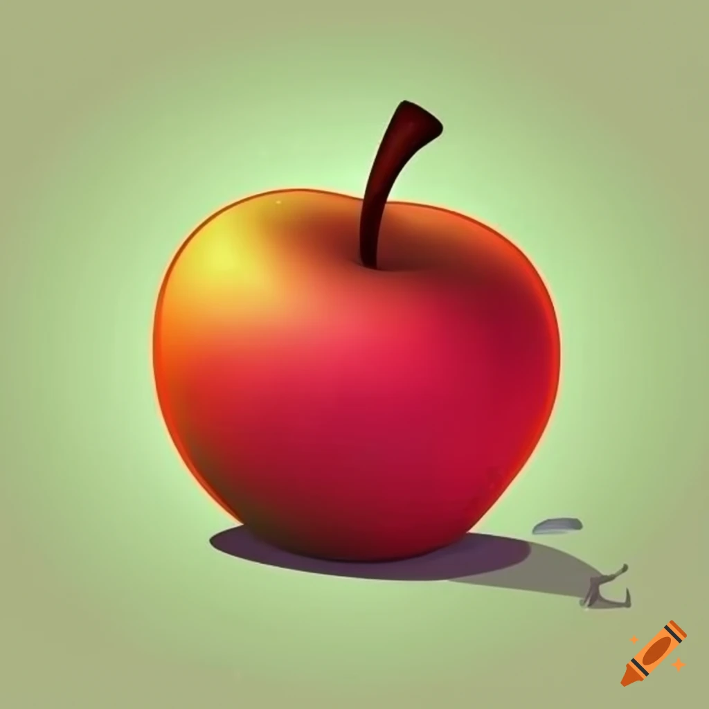 Cartoon apple