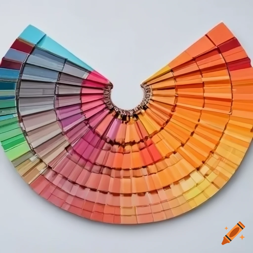 Unique color palette with mandarin holders on white background on Craiyon