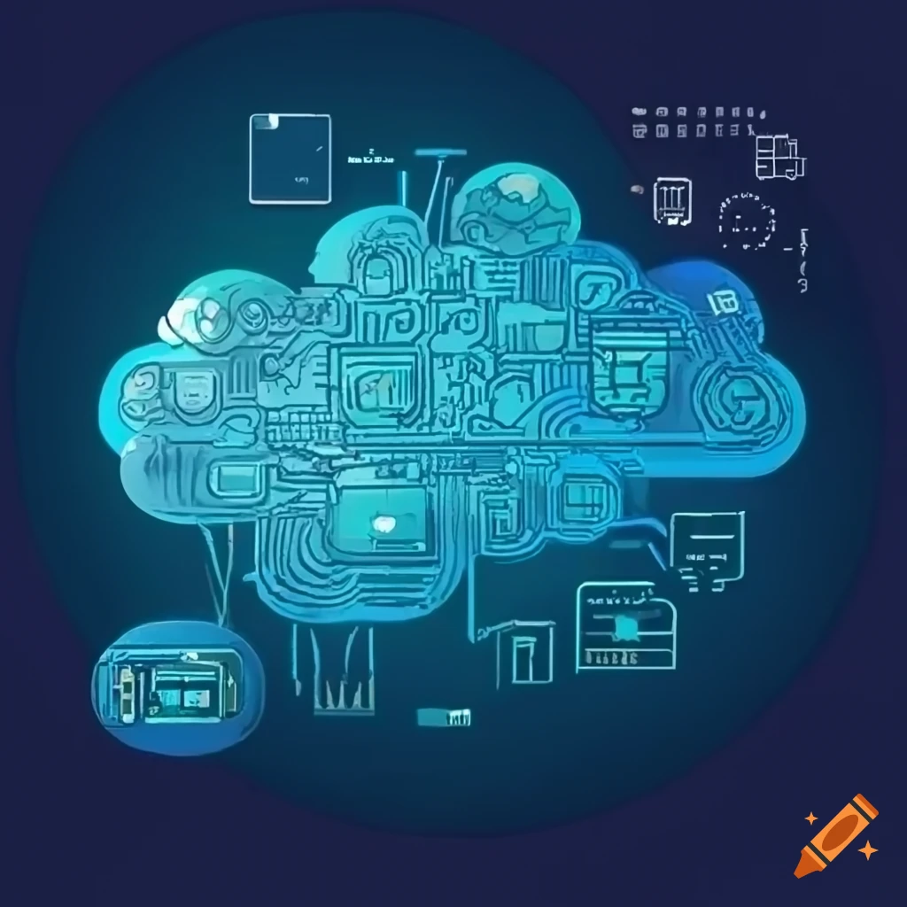 Iot cloud model on Craiyon