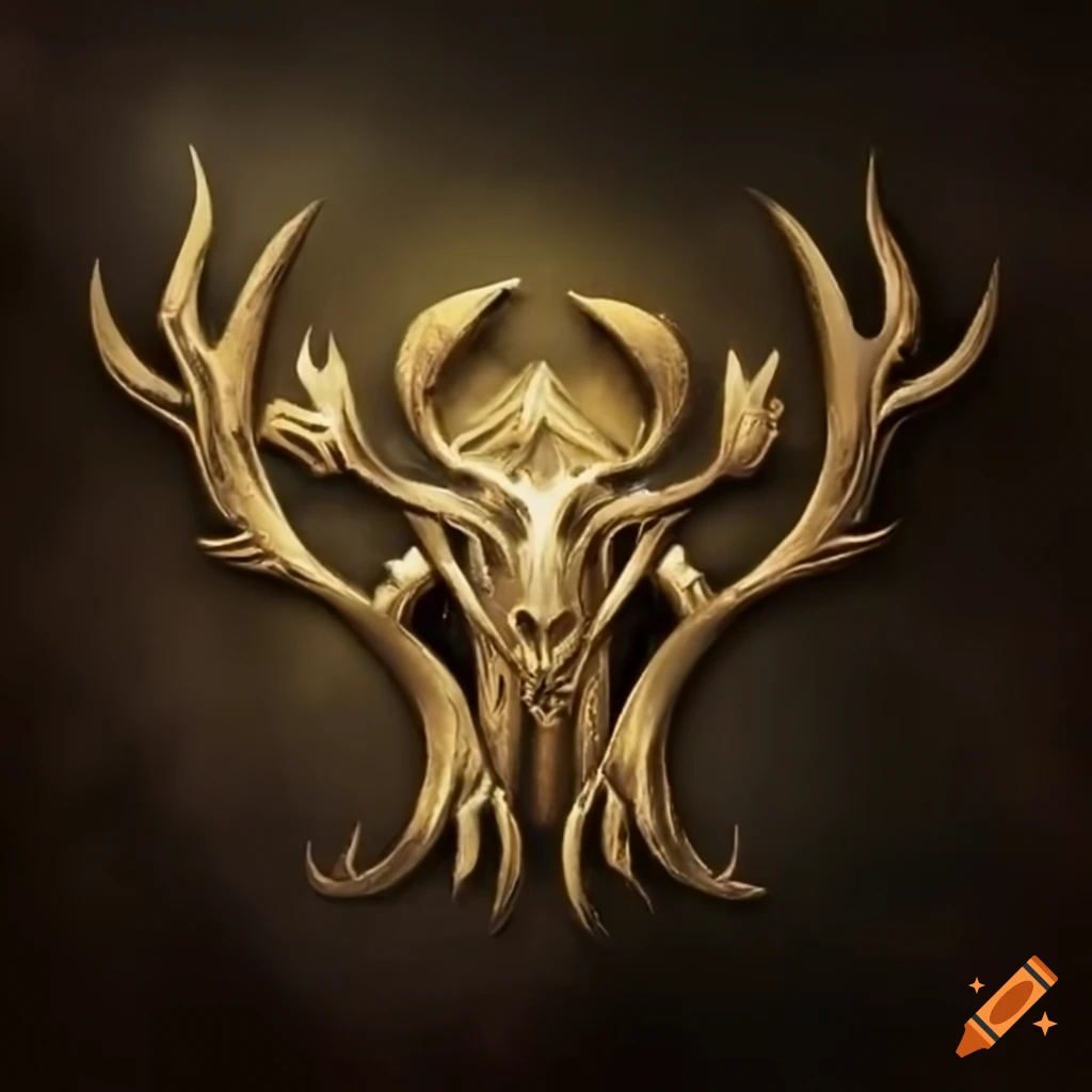 Guild emblem wildhunt brass on Craiyon