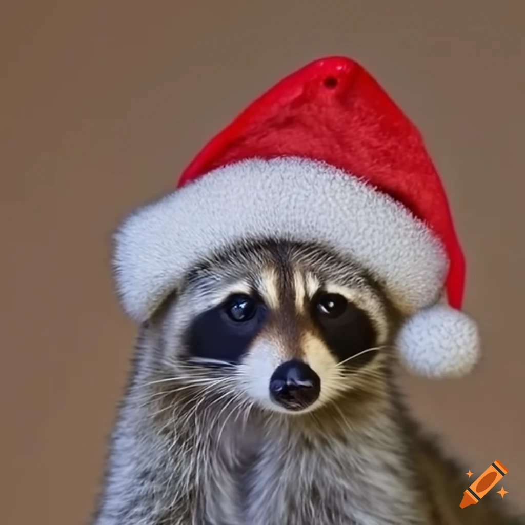 Christmas raccoon on Craiyon