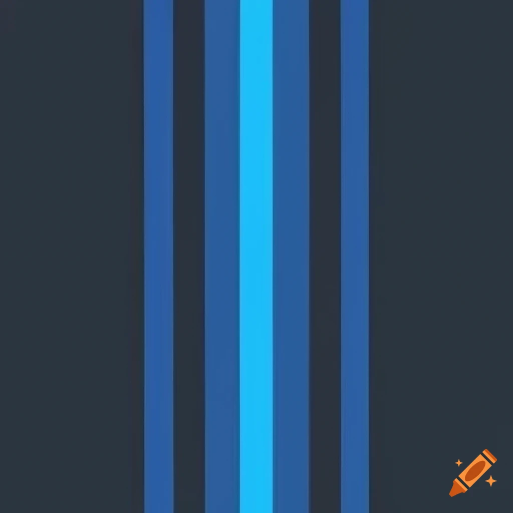 Minimalist black and blue vertical stripe pattern on Craiyon