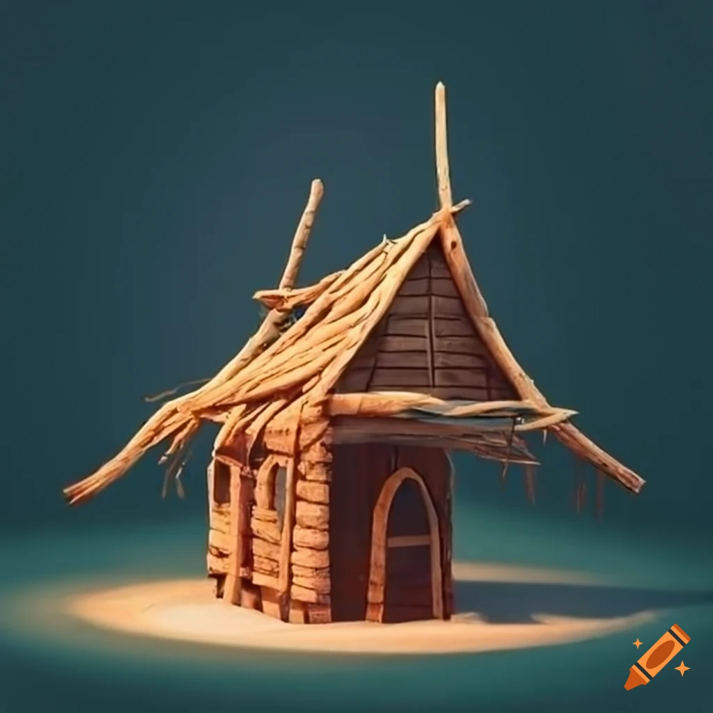 Stick house on Craiyon