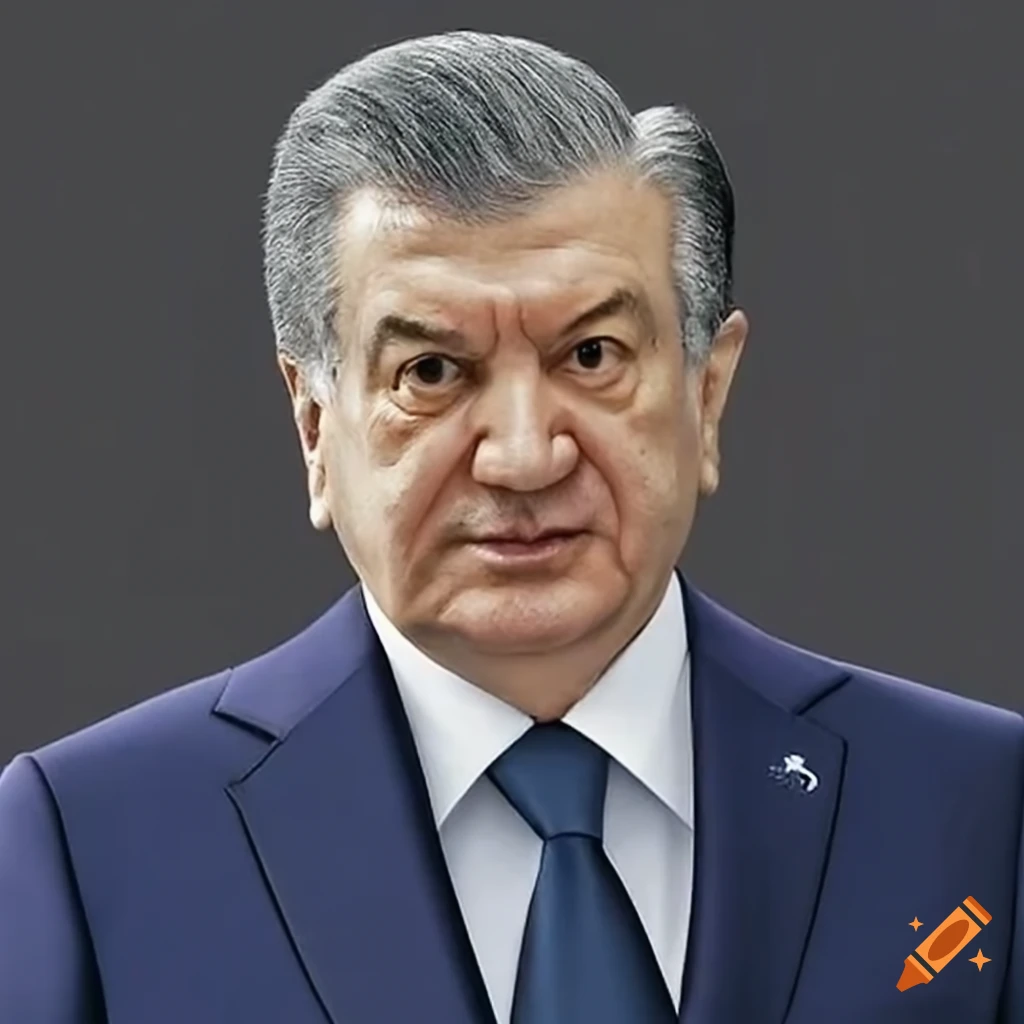 Shavkat mirziyoyev happys on Craiyon