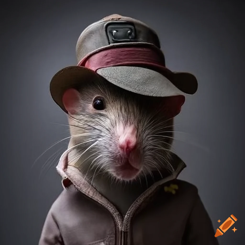 Traveler rat with a suitcase on Craiyon