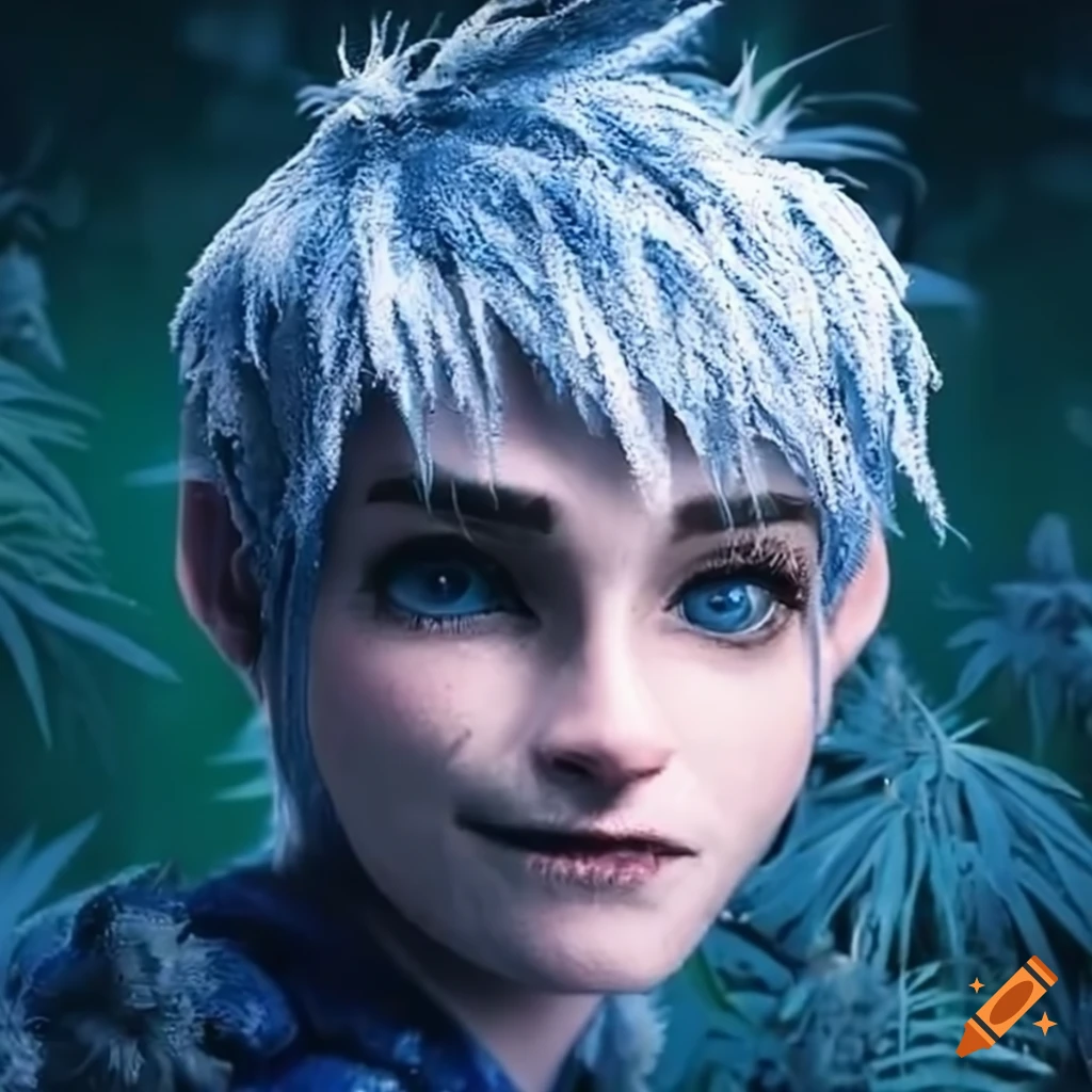 Jack frost using special powers to grow a plant on Craiyon