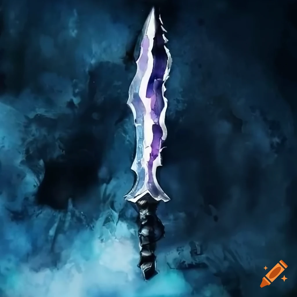 Magic obsidian blade on Craiyon