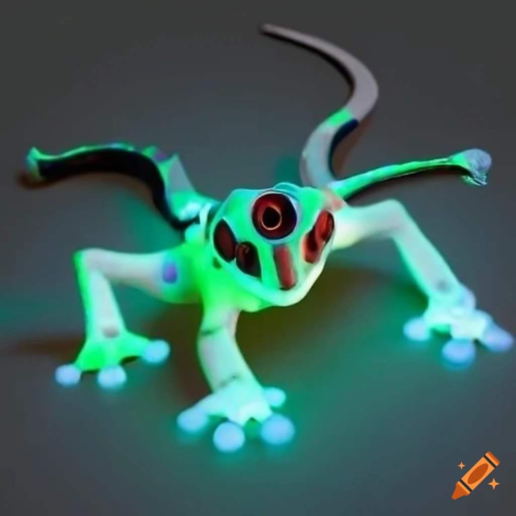 Glowing robot gecko on Craiyon