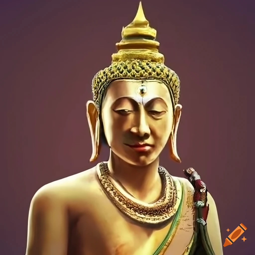 Portrait of king ramathibodi i, king of ayutthaya 1352 on Craiyon