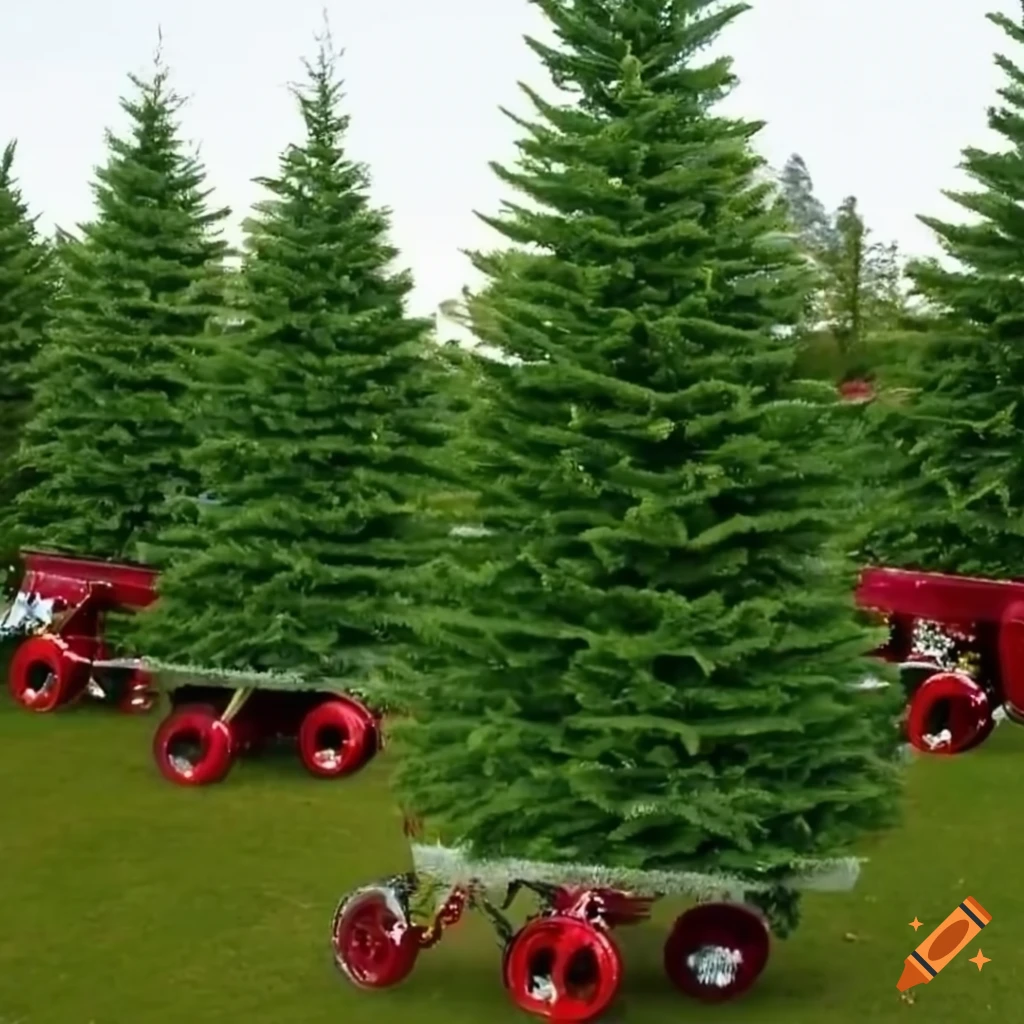 Christmas tree on wheels 🎄🛴 on Craiyon