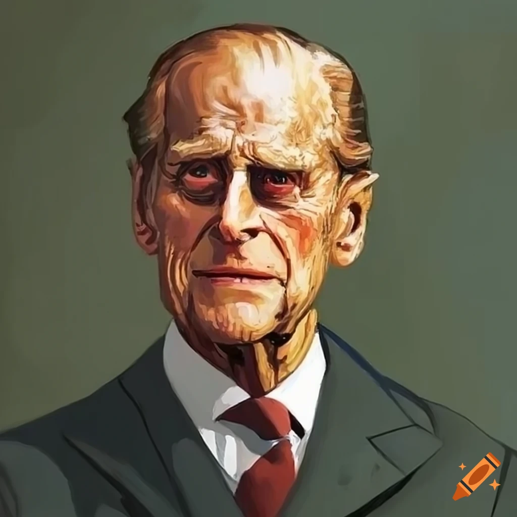 Portrait of prince philip on Craiyon