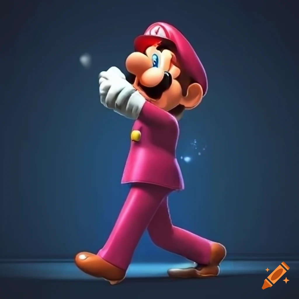 Mario wearing a suit on Craiyon