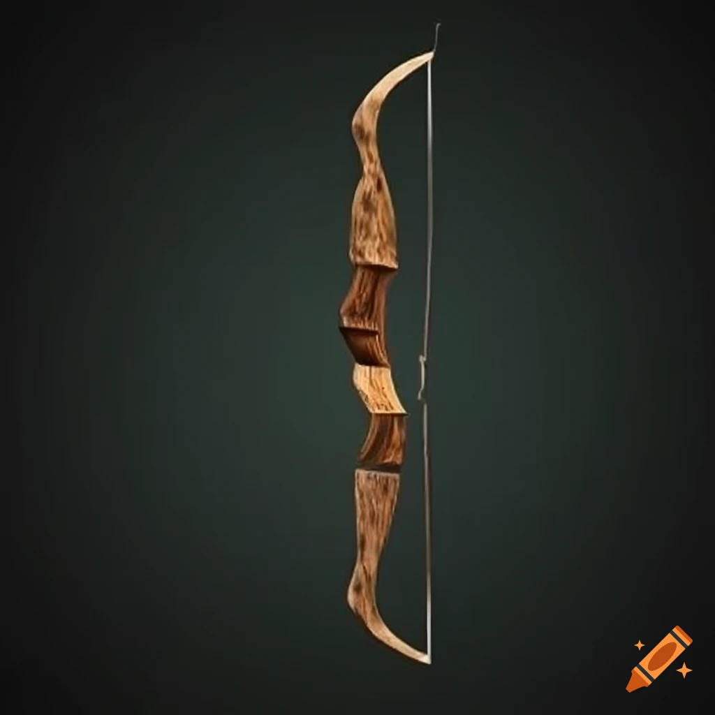 Symmetrical simple wooden bow for role-playing games