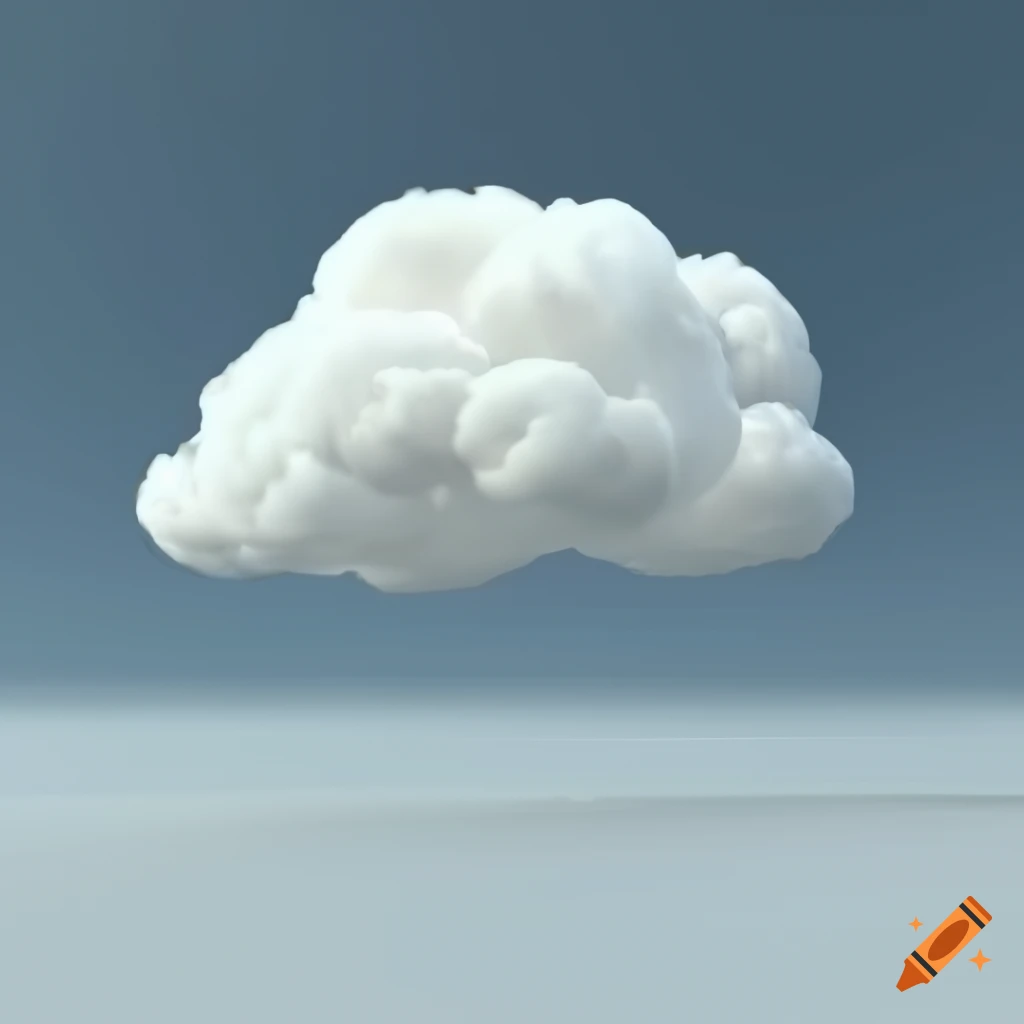 Simple 3d modeled cloud on Craiyon