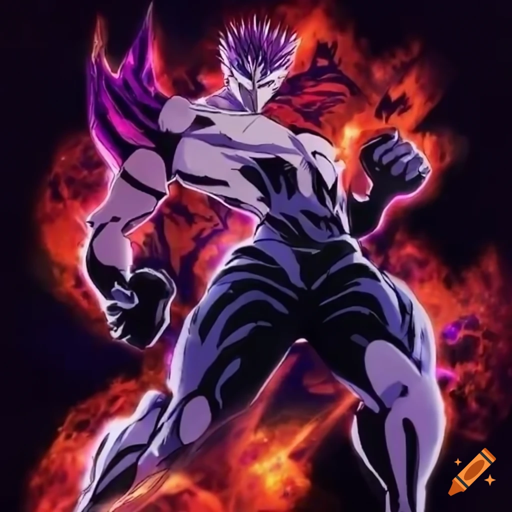 Strong garou anime in a galaxy setting on Craiyon