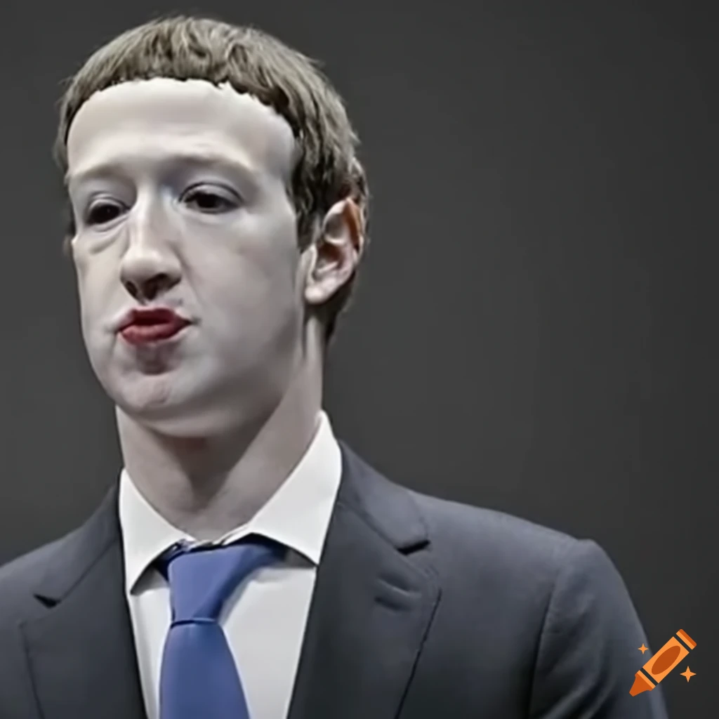 Mark zuckerberg with a sad expression and tears on Craiyon