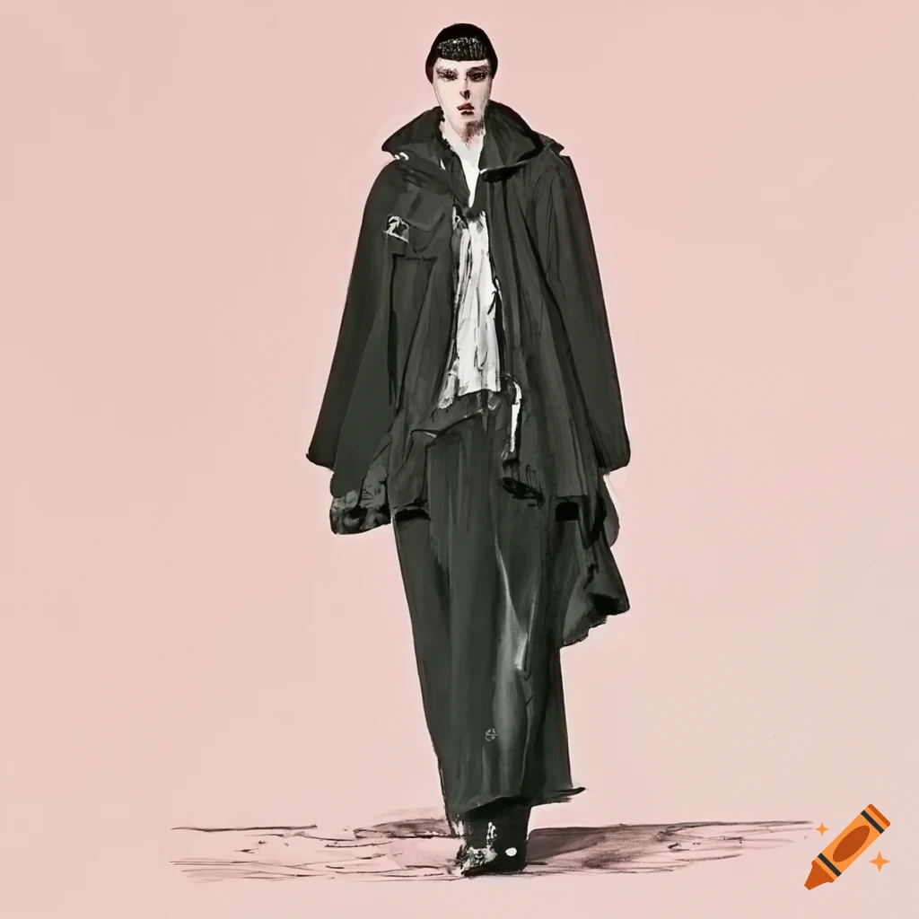 Raf simons fashion croquis on Craiyon