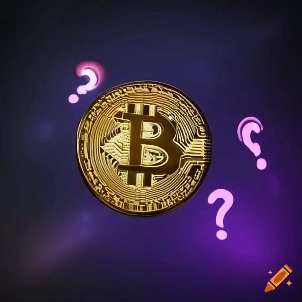 Bitcoin surrounded by question marks