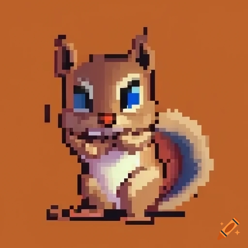 Pixelated squirrel