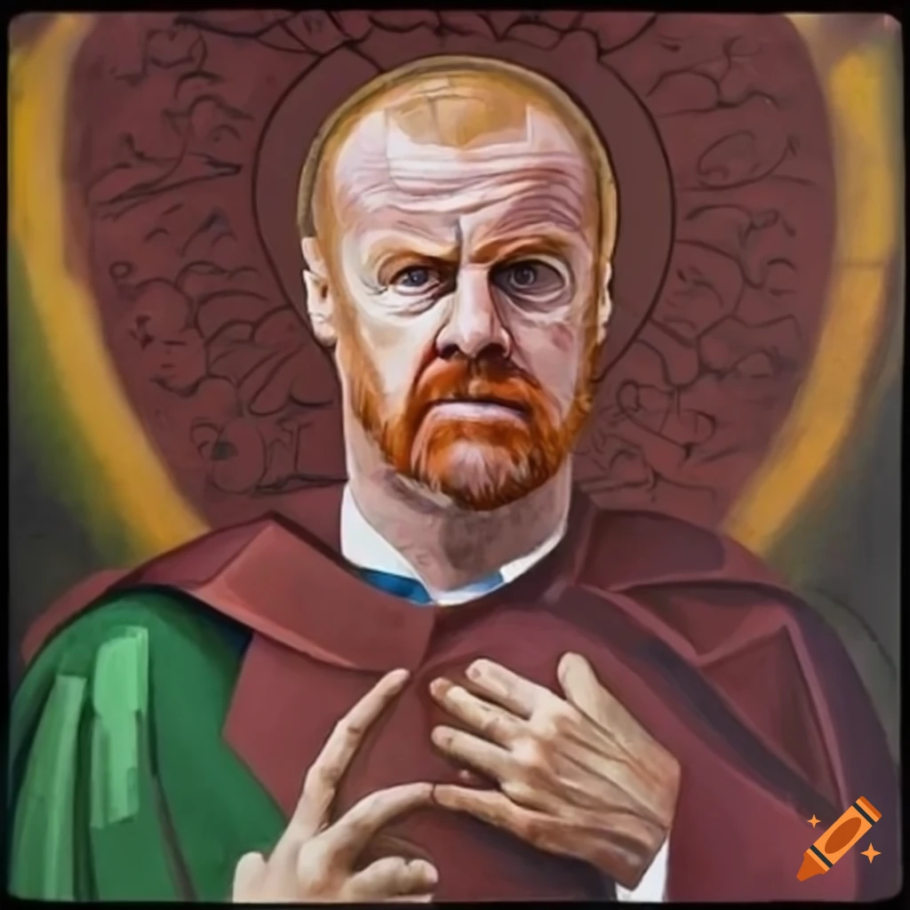 Artistic depiction of sean dyche as a catholic saint on Craiyon
