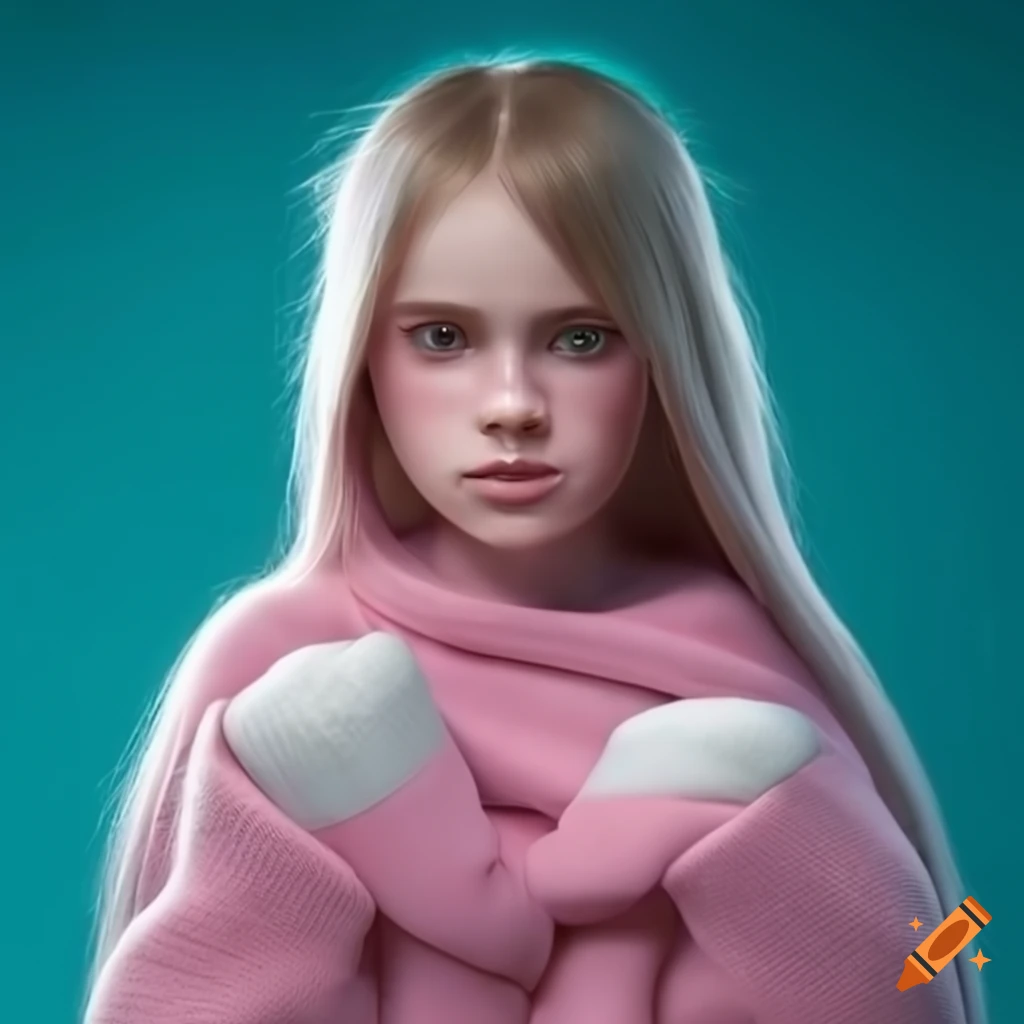 Hyperrealistic full body portrait of mabel pines in a pink sweater and ...