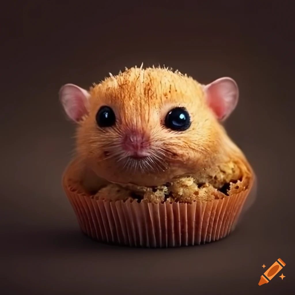 Muffin that resembles a rat on Craiyon