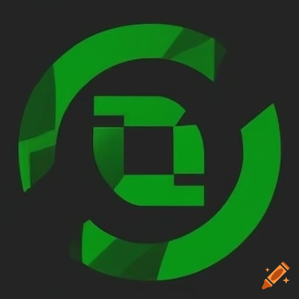 Simple black and green logo on Craiyon