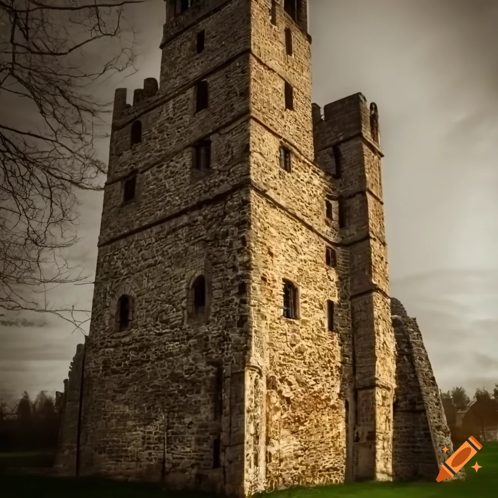 Medieval tower on Craiyon