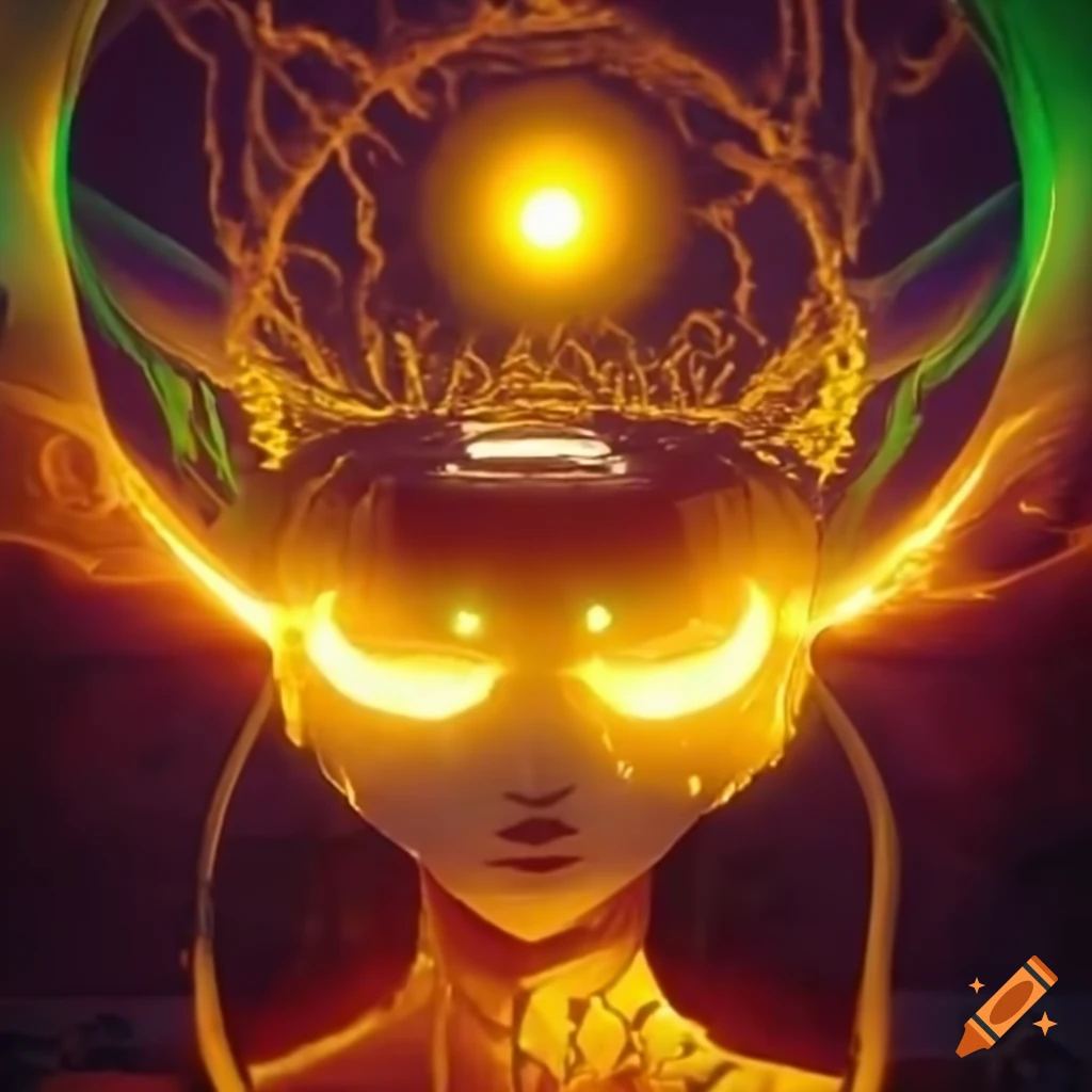 Abstract artwork with sunlight yellow overdrive