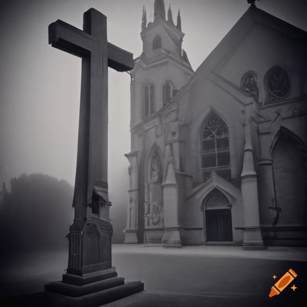 Vintage low resolution photo with oppressive atmosphere depicting a ...