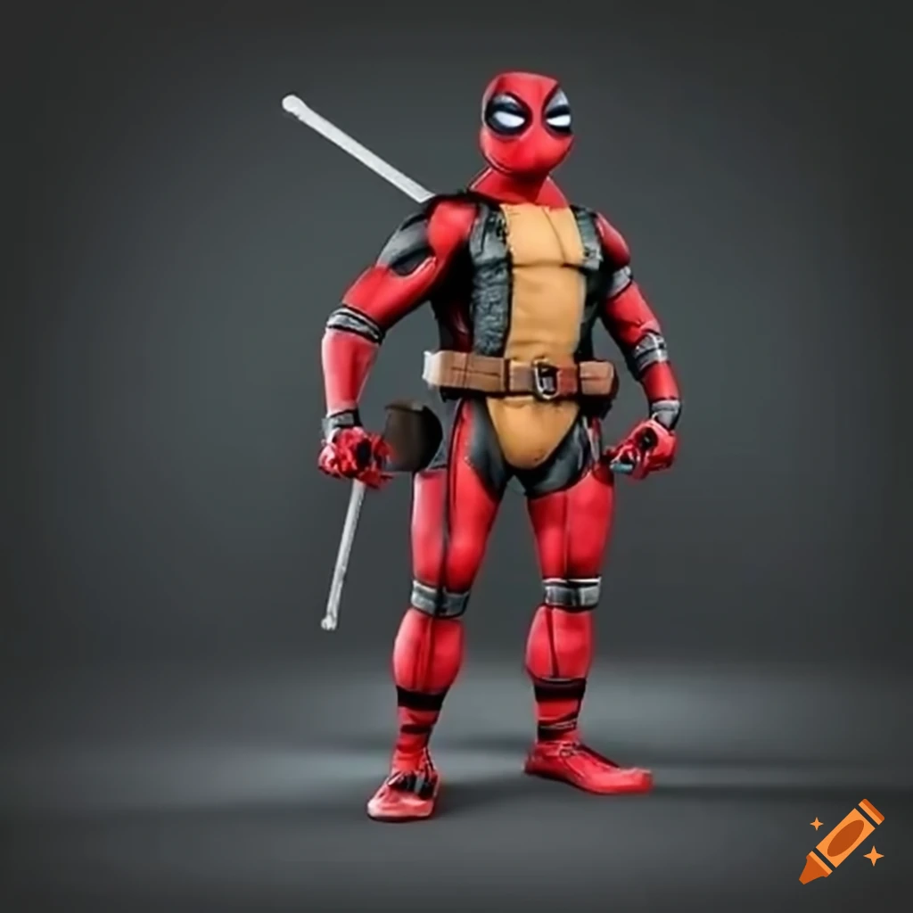 Crossover of deadpool and ninja turtle characters on Craiyon