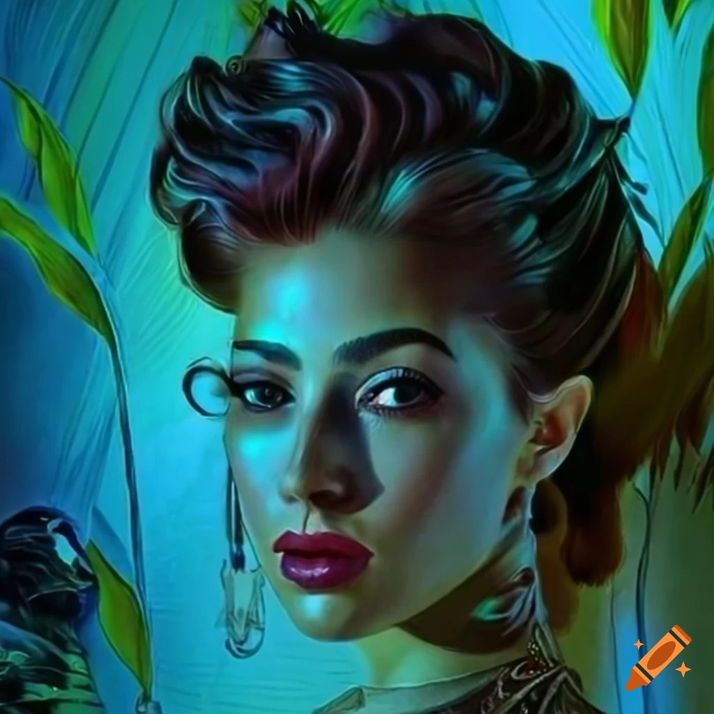 Tropical iridescent artwork from graphic novel with high definition ...