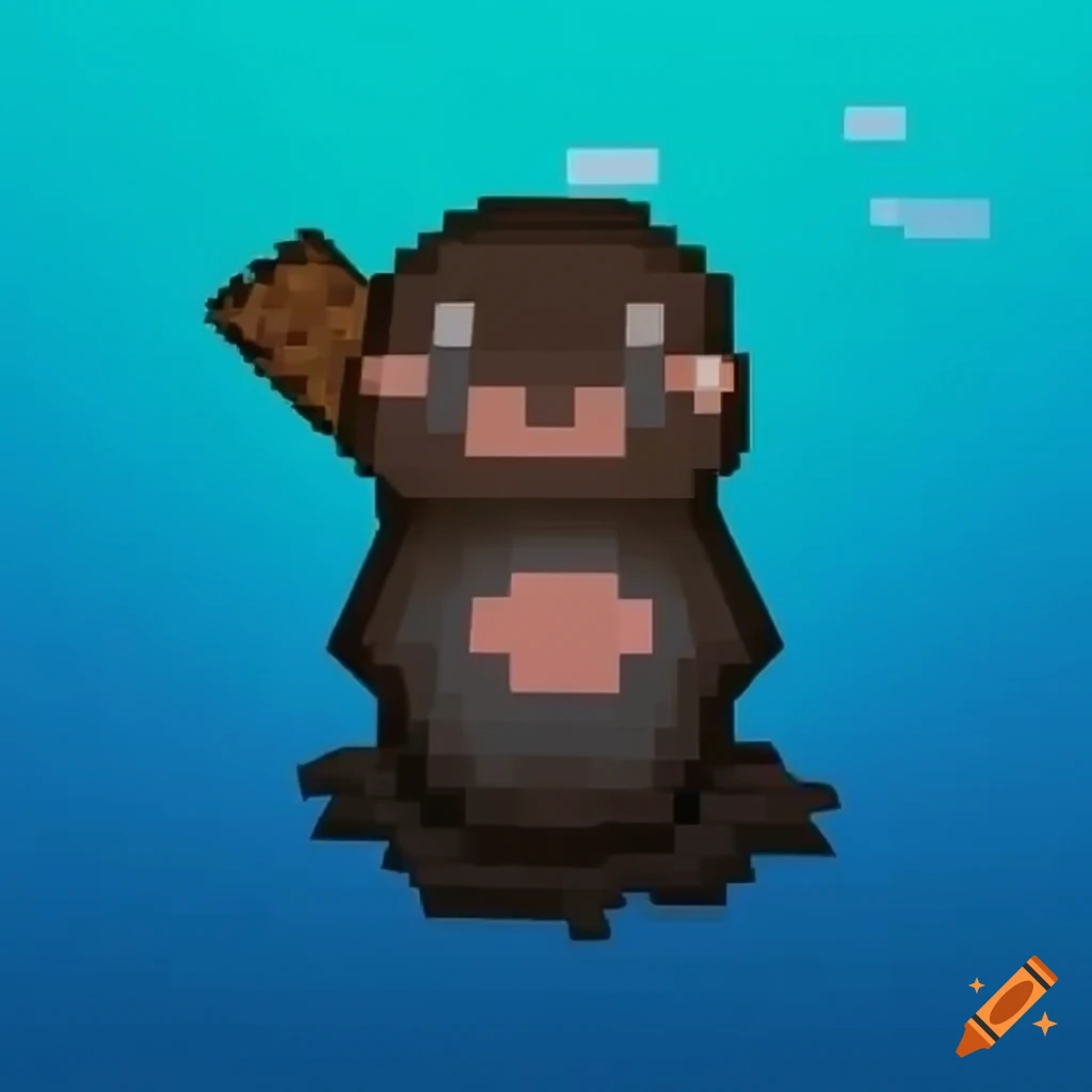 Mole holding a diamond block from minecraft on Craiyon