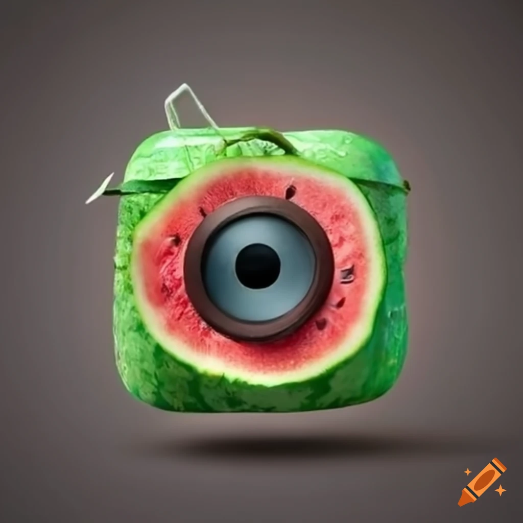 Creative watermelon camera concept on Craiyon