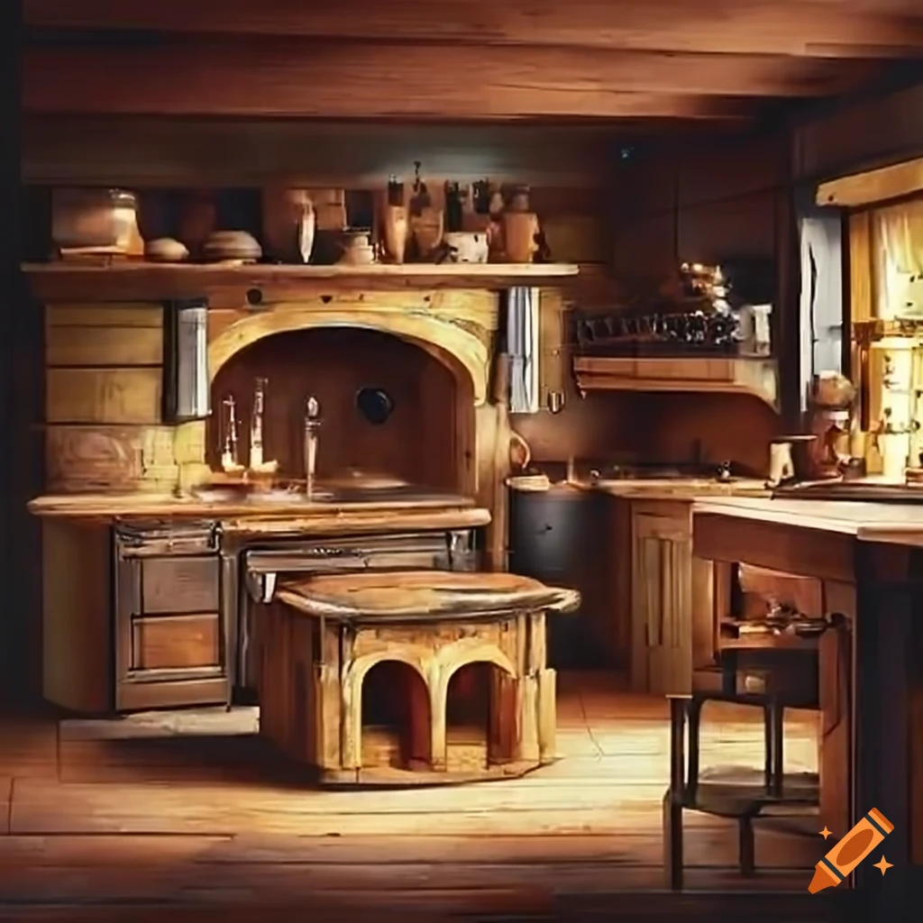 Tavern kitchen interior on Craiyon