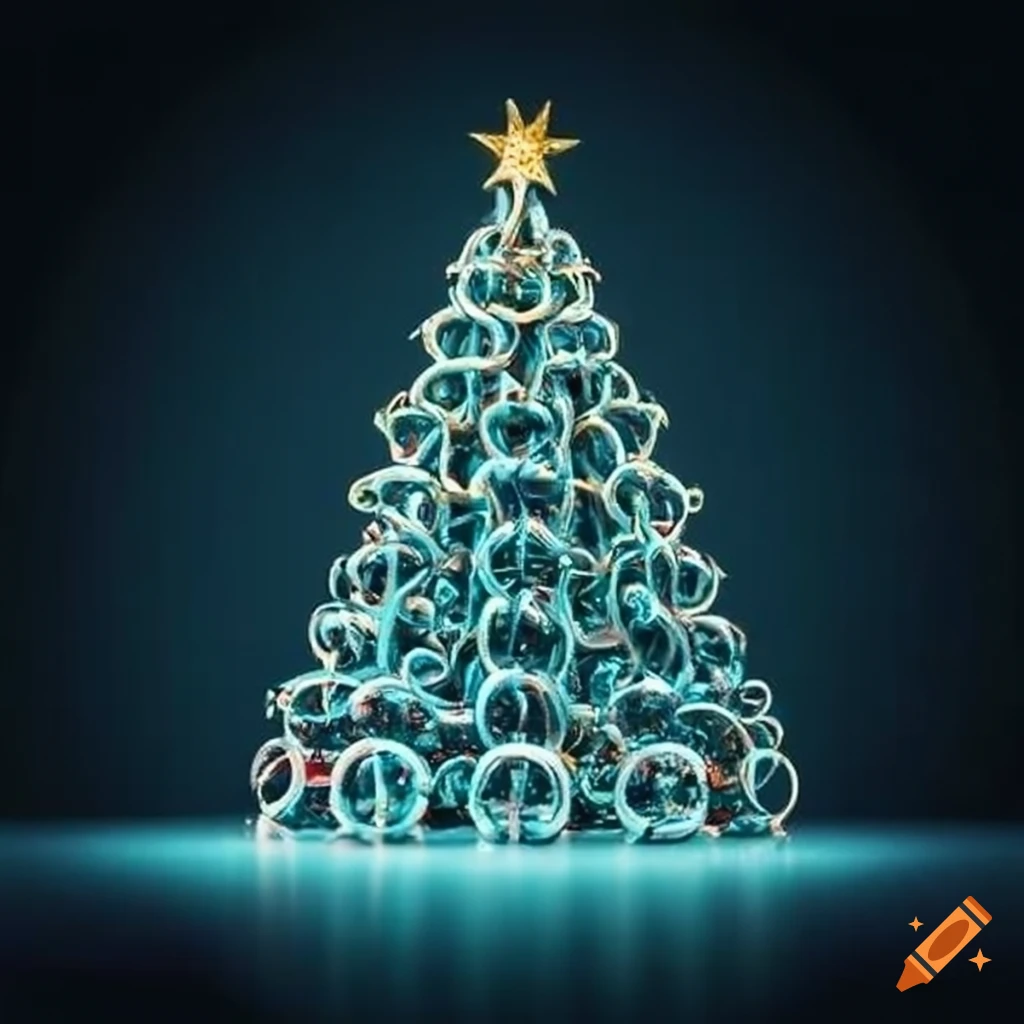 Christmas tree made of roller chains