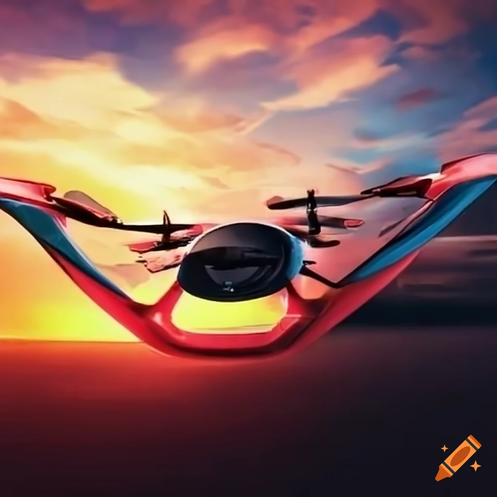 Flying car on Craiyon