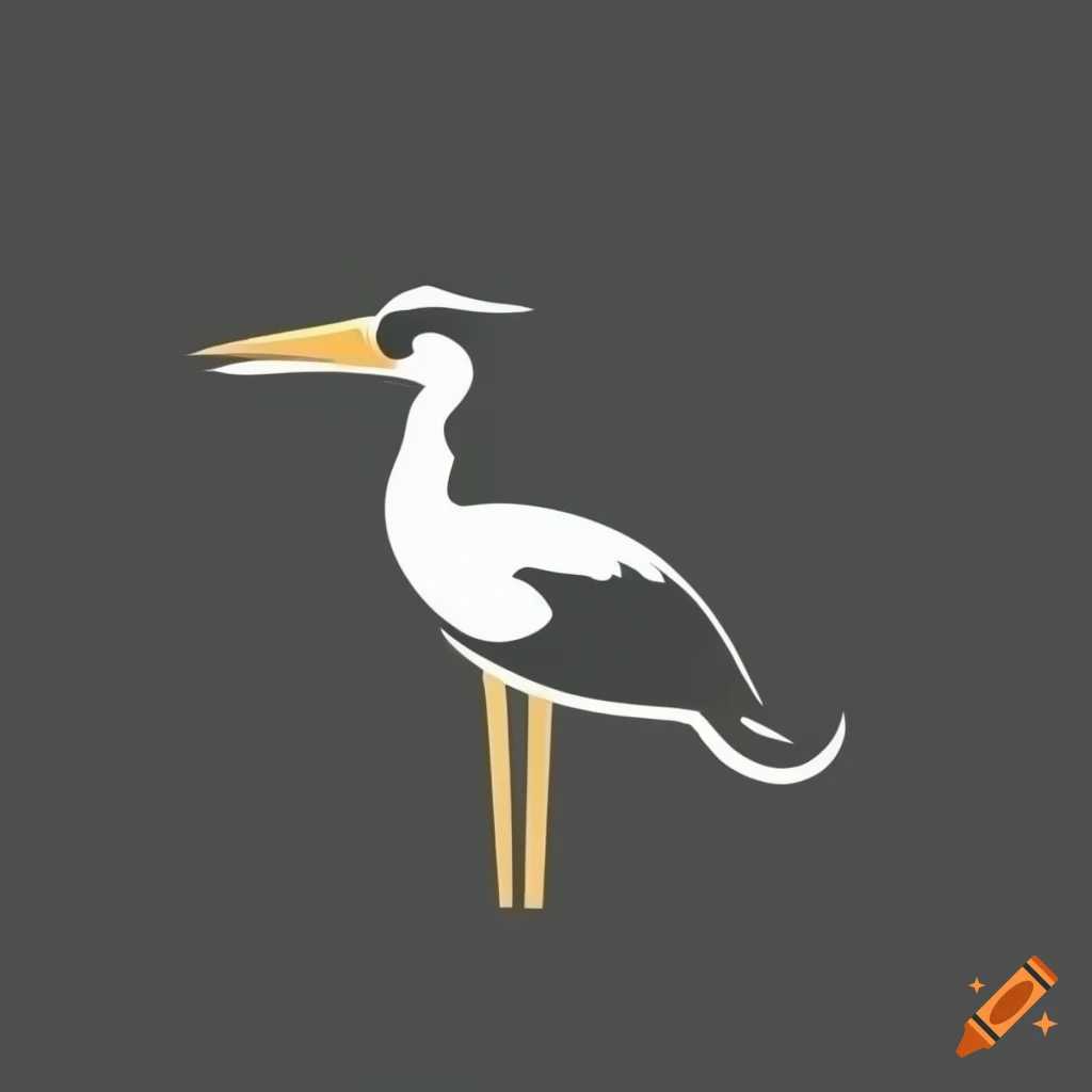 Stylized severe stork logo for a lawyer company or a bank on Craiyon