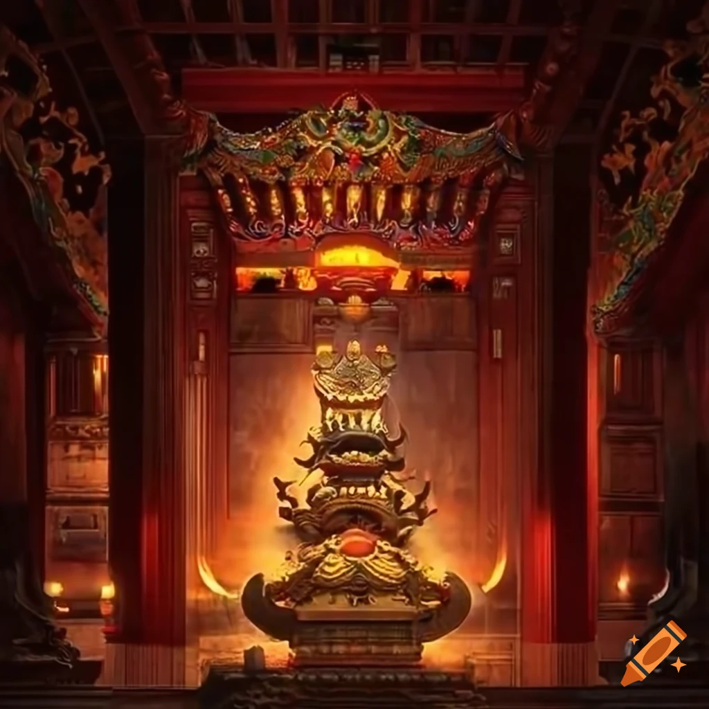 Dragon temple in asia on Craiyon