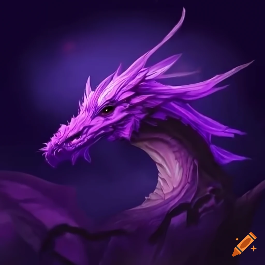 Epic purple dragon on Craiyon