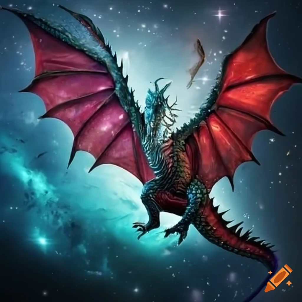 Biblical dragon from outer space on Craiyon