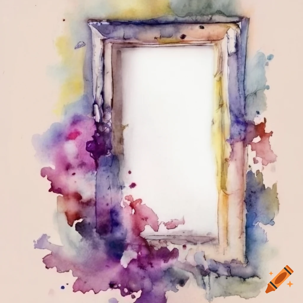 Picture frame in watercolor