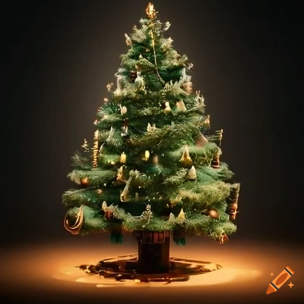 Kids decorating a christmas tree on Craiyon