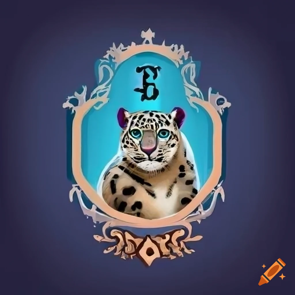 Emblem with a snow leopard
