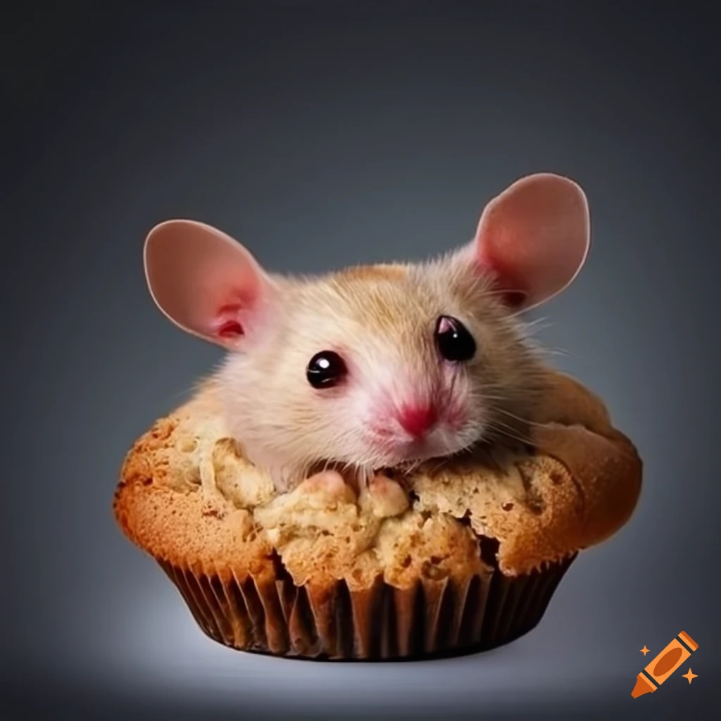 Rat-shaped muffin on Craiyon