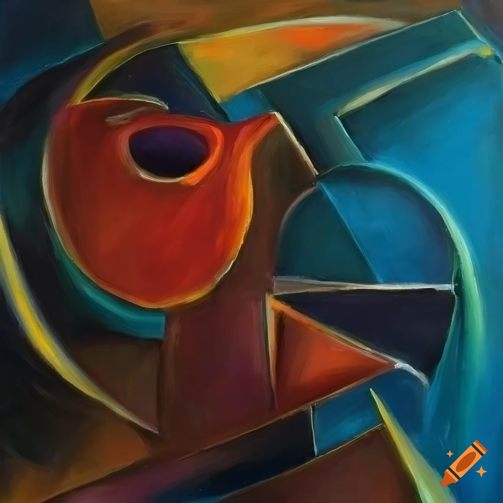 Abstract oil cubism on Craiyon