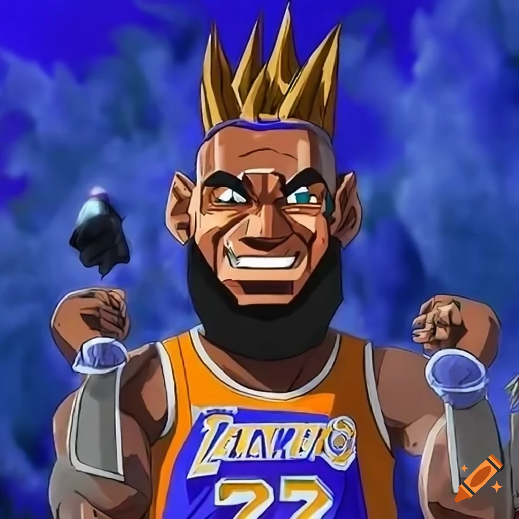 Lebron james in super saiyan form on Craiyon