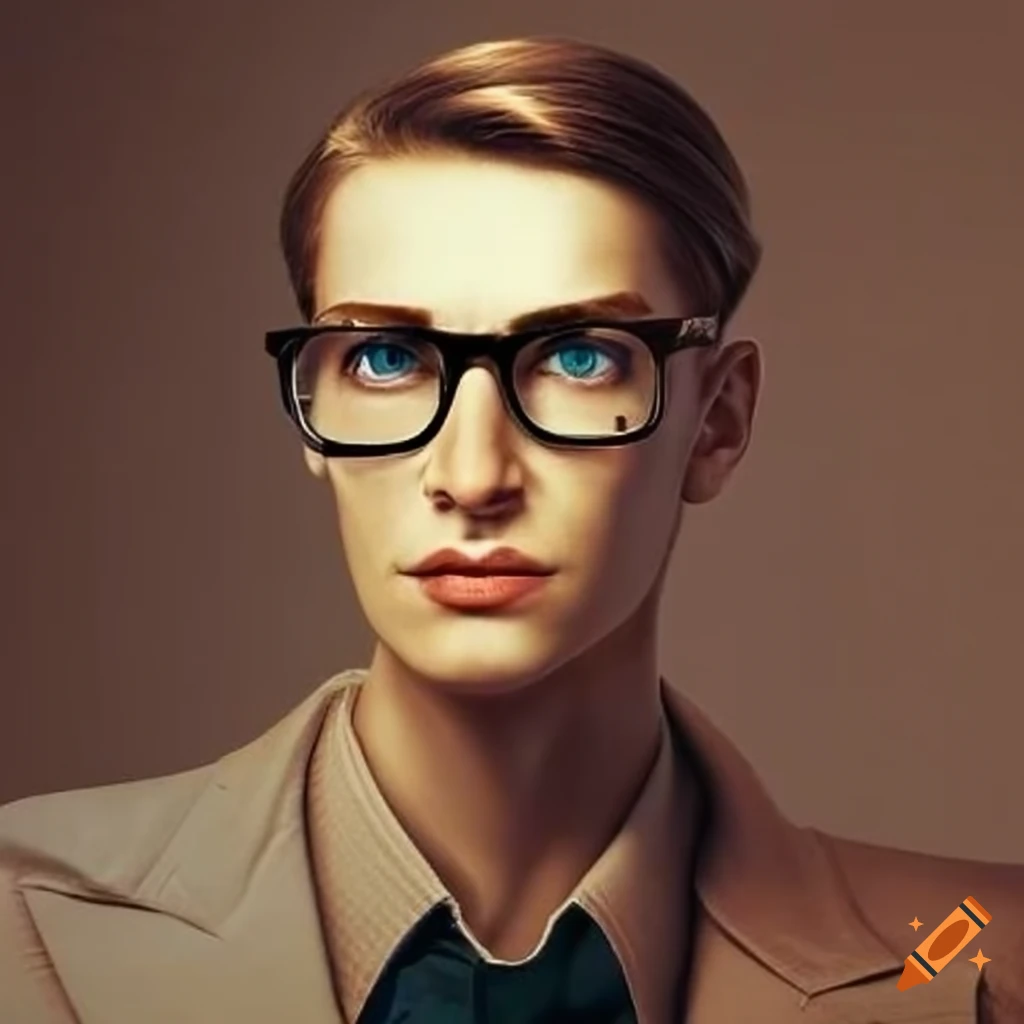 Smart modern german guy with glasses on Craiyon